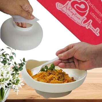 Amazon.com: Scoop Bowls for Disabled Adults | High-Low Scoop Bowl with ...