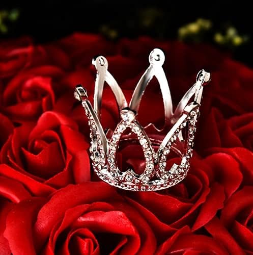 Amazon.com: Gold Mini Crown Cake Topper Prince Princess Small Tiara ...