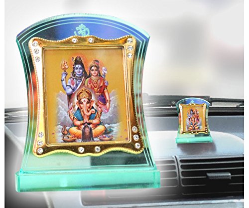 Spedy Shiva, Parvati and Ganesha Car God Idol for Car Dashboard ...