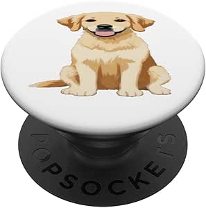 Amazon.com: Golden Retriever Dog - Cute Cartoon Style Illustration ...