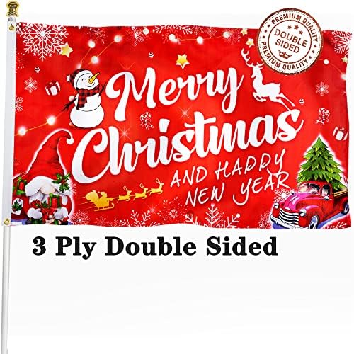Amazon.com : AZ FLAG - Happy Holidays Snowmen Flag - 3x5 Ft - 100D ...