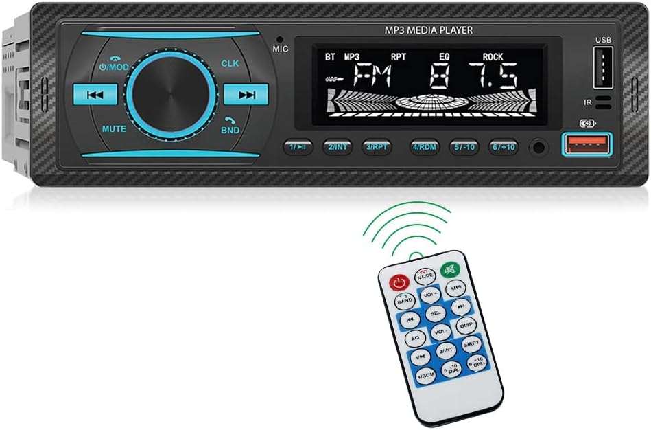 Amazon.com: Single Din Car Audio System, FM Radio Receiver, in-Dash Car ...