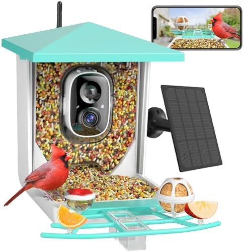 Amazon.com : Farmice Bird Feeder with Camera, Smart Bird Feeder Camera ...