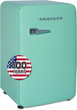 Amazon.com: Crosley Retro Mini Fridge 3.2 Cu Ft Mint Green w/o Freezer ...