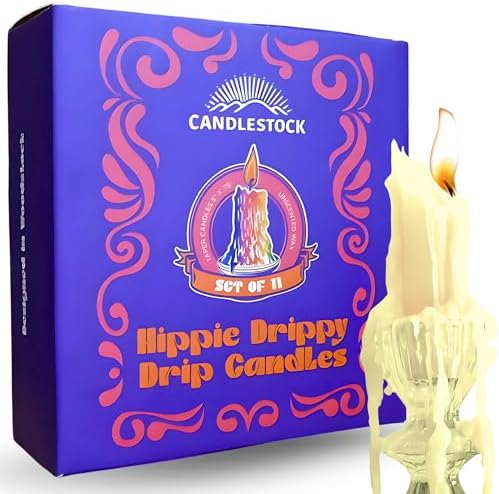 Amazon.com: Candlestock Hippie Drippy Drip Candles - Pack of 11 ...