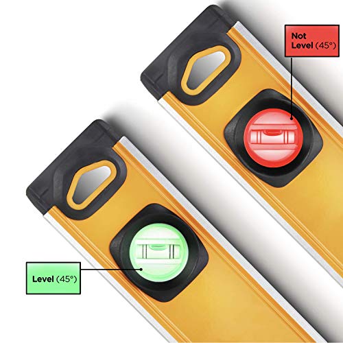 Snapklik.com : 16-Inch 0, 45 & 90 Degree LED Torpedo Level, Water, Dust ...