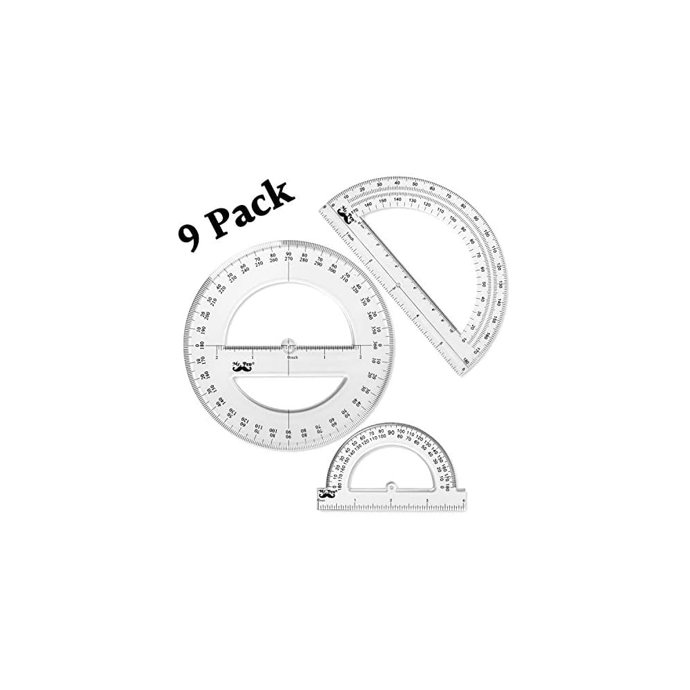 9 Pc Protractor Set - Drafting Tools for Math Philippines | Ubuy
