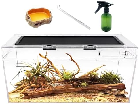 Giznzg Reptile Tank, Reptile Terrariums, Insect Feeding Box, 360 ...