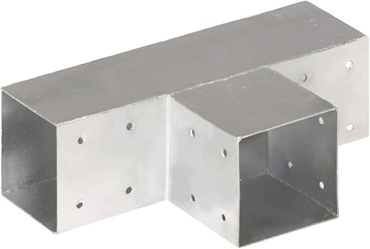 Irfora Post Connector T Shape/Post Connector Corner 91x91 mm Galvanised ...