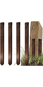 Amazon.com : 4 Pack Fence Post Repair Stakes Preservative Wood Fence ...