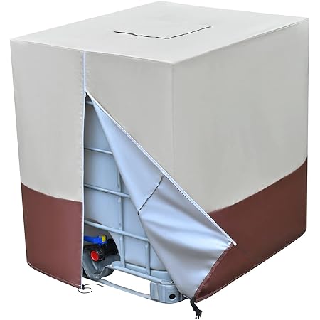 Amazon.com : J&C 420D IBC Tote Cover Waterproof Plastic Water Storage ...