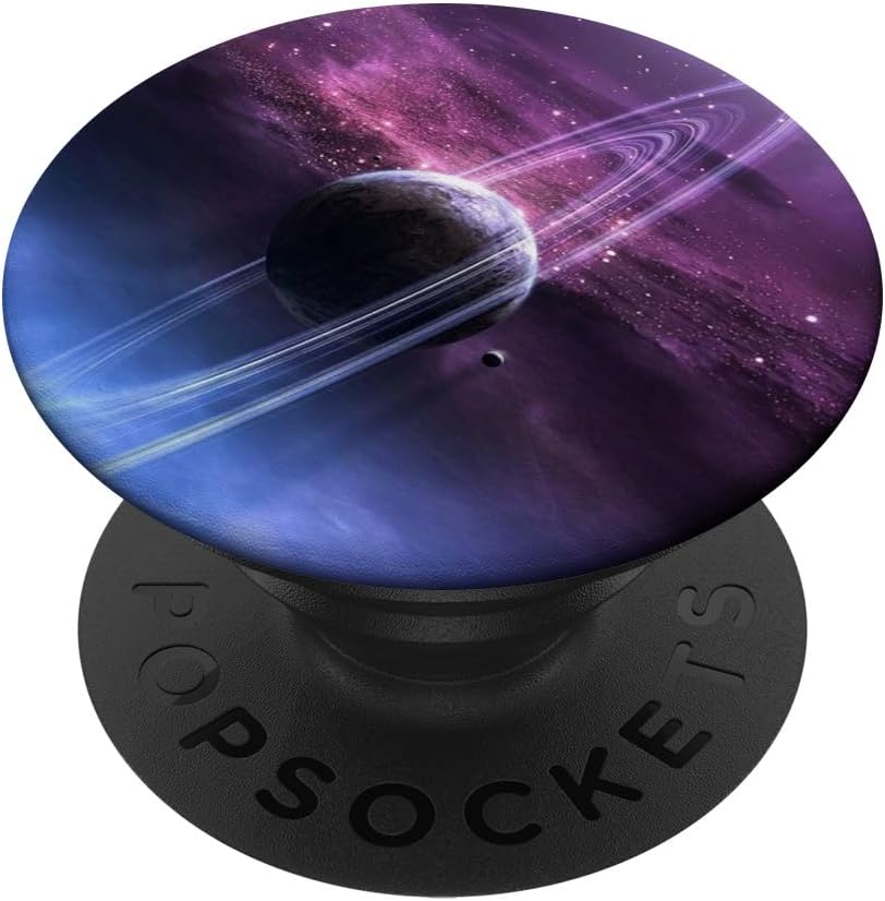 Amazon.com: Saturn Rings Outer Space Galaxy Stars Purple Blue Pop ...