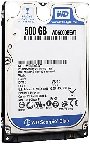 WD Blue Mobile WD5000BEVT 500GB SATA II 2.5 Inch Internal Hard Drive ...