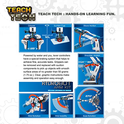 Teach Tech “Hydrobot Arm Kit”, Hydraulic Kit, STEM Building Toy for ...