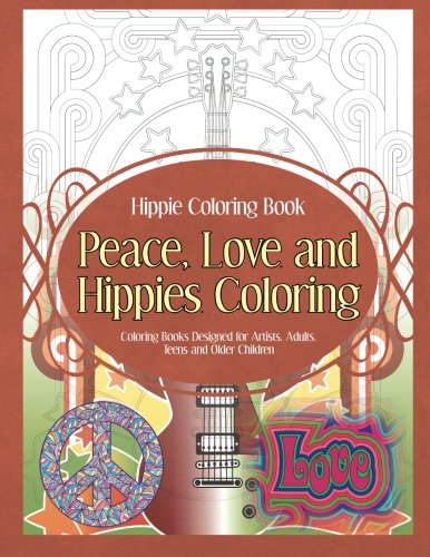 Hippie Coloring Book Peace, Love and Hippies Coloring: Coloring Books ...