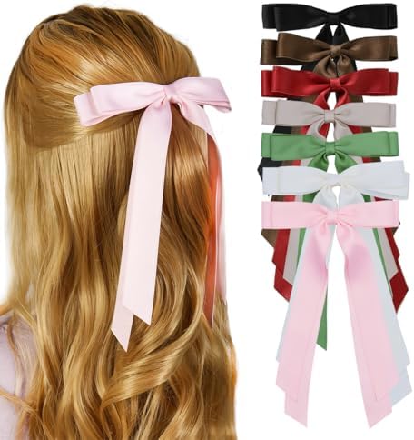 Amazon.com : Hair Bows for Women - Hair Ribbon Bows with Long Tail ...