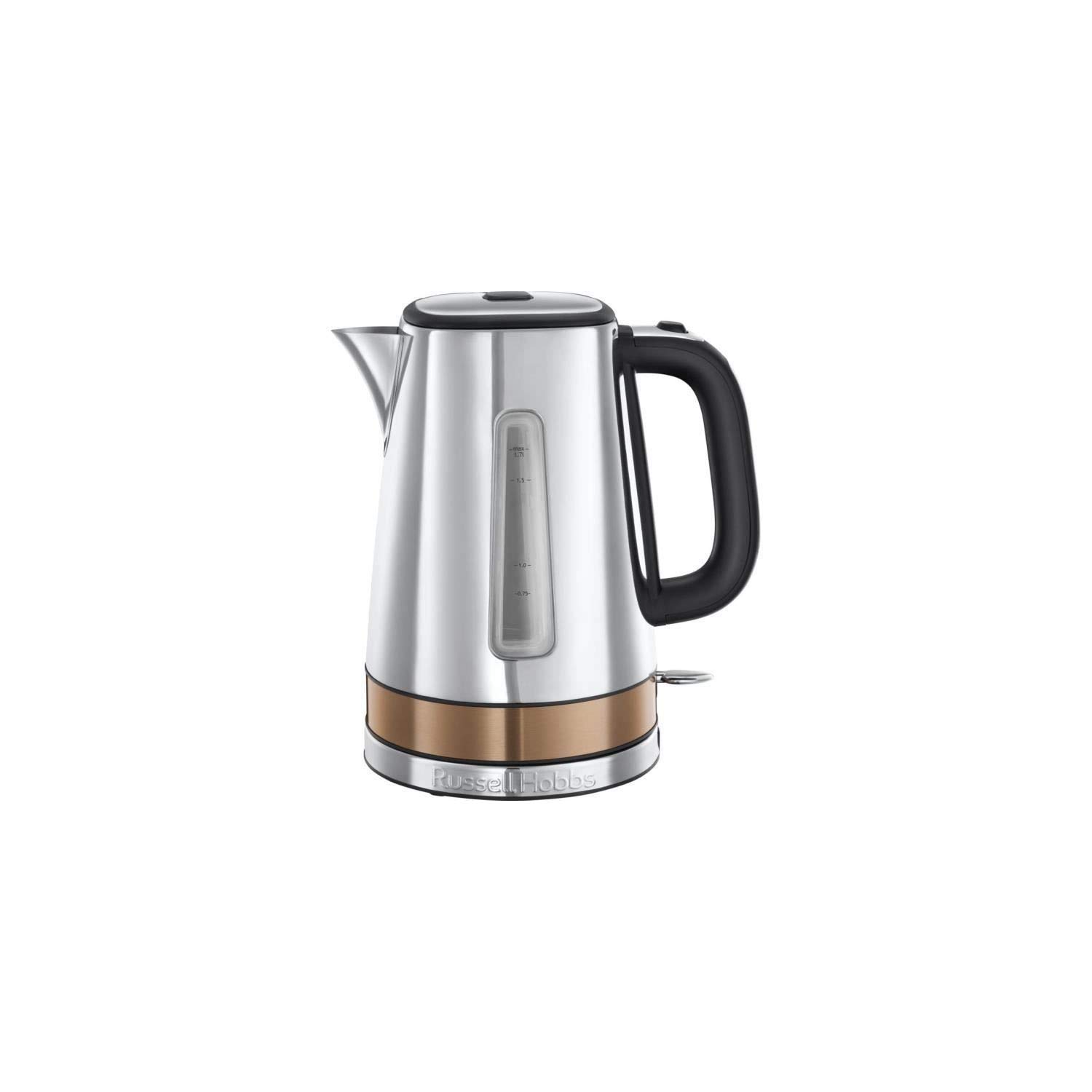 Russell Hobbs Luna Kettle [1.7 L, 2400 W] Stainless Steel Copper (Quick ...