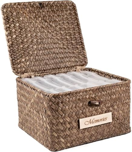 Amazon.com: Photo Storage Box 4x6 - Inner 6 Plastic Photo Case Keeper ...