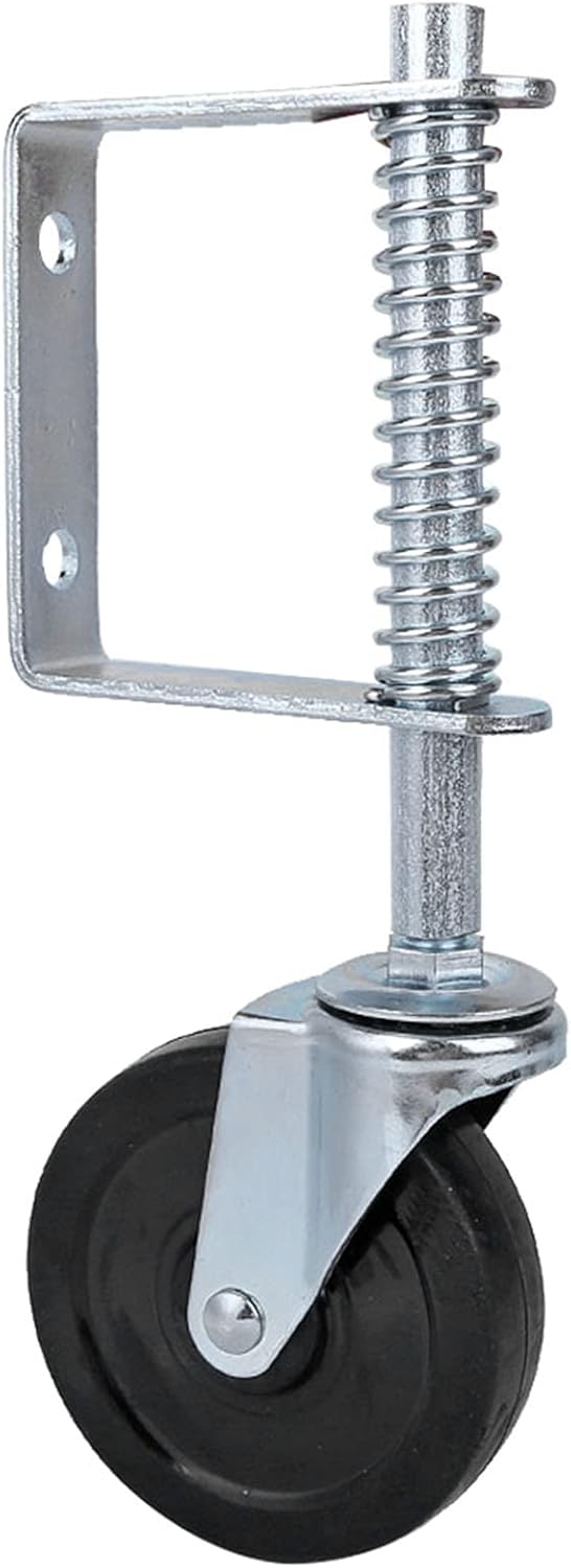 Spring Loaded Wheel,BOROCO 4 inch Rubber Gate Wheel Spring Loaded ...