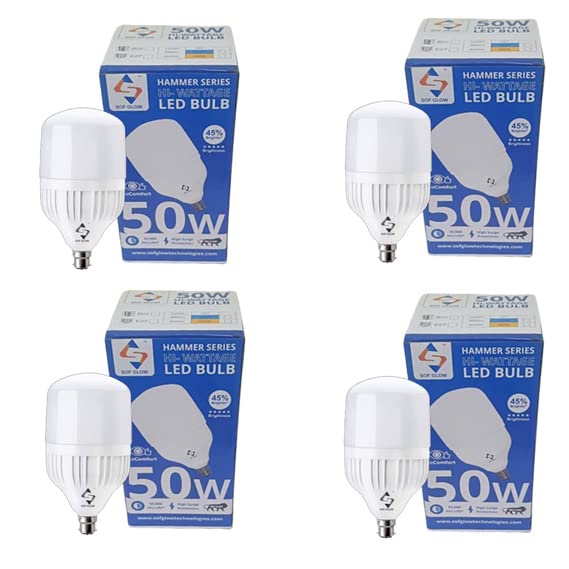 Buy SOF GLOW 50W DOME LED BULB (4 PACK) Online at Low Prices in India ...