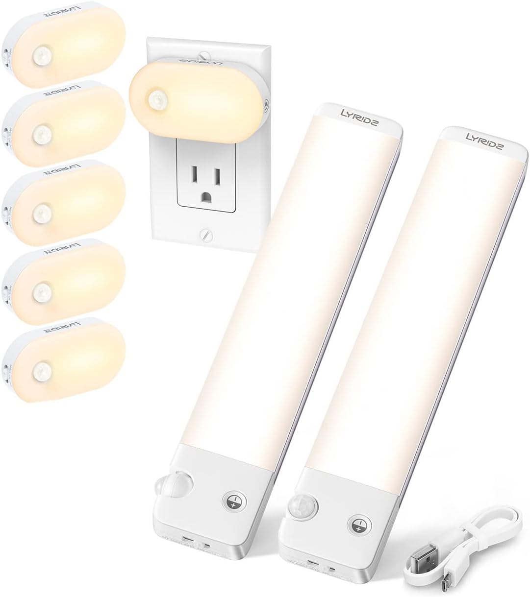 Lyridz Plug in Motion Sensor Night Light Indoor Motion Sensor Under ...