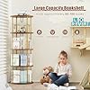 Amazon.com: ALLSTAND Rotating Bookshelf, 4 Tier Spinning Bookshelf ...