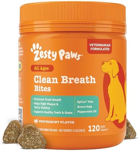 Amazon.com : Zesty Paws Clean Breath Dental Chews for Dogs - Dog Breath ...