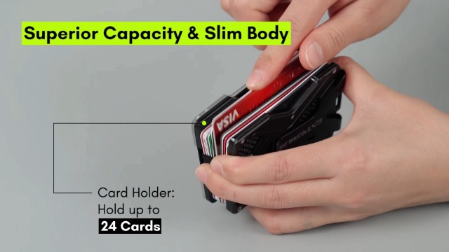 Watch Extremus Minimalist Money Clip Wallet w/Clear ID Card Holder on ...