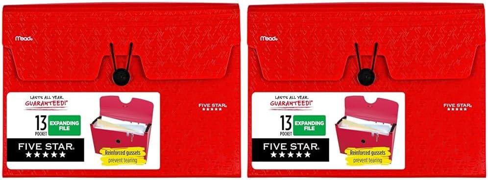 Amazon.com: Five Star Expanding File Folder, 13 Pocket Expandable File ...