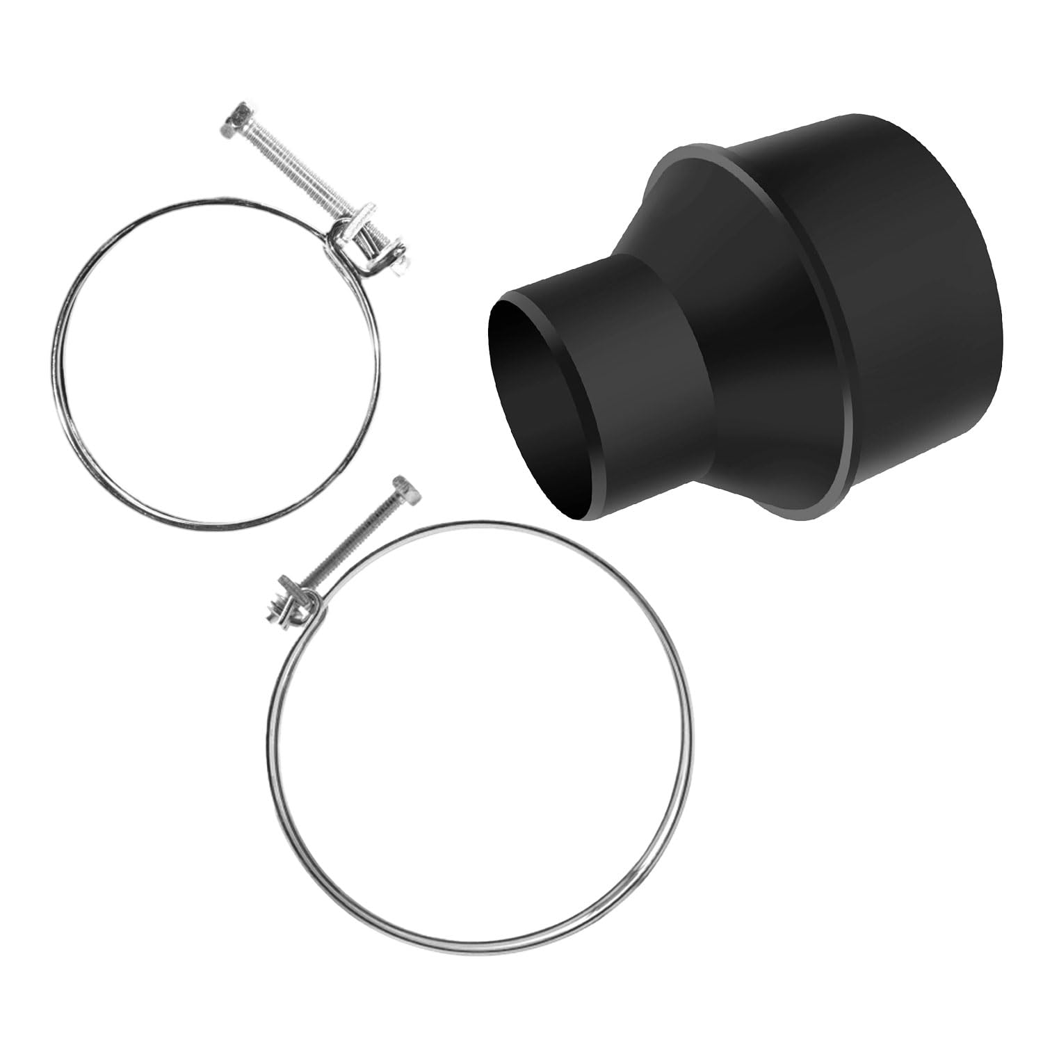 POWERTEC 70352V 4" Hose to 2-1/2" Hose Cone Reducer with 4" & 2-1/2 ...