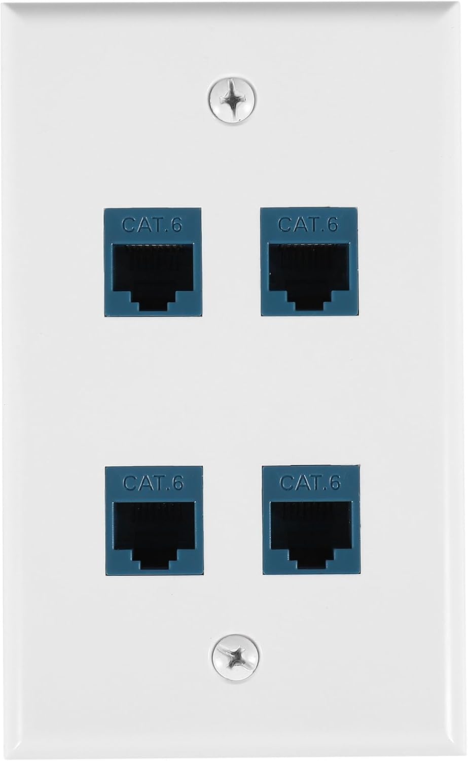 Yieidui Ethernet Wall Plate Ethernet Wall Outlet,Rj45 Wall Plate 4 Port ...