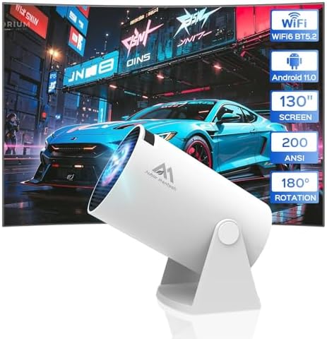 Amazon.com: HY300 Projector with WIFI6 and Bluetooth, 4K 1080P Support ...