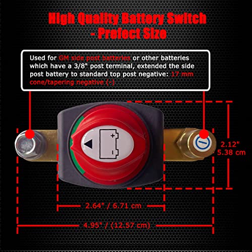 Snapklik.com : Ampper Side Post Battery Disconnect Switch, 12-48 V ...