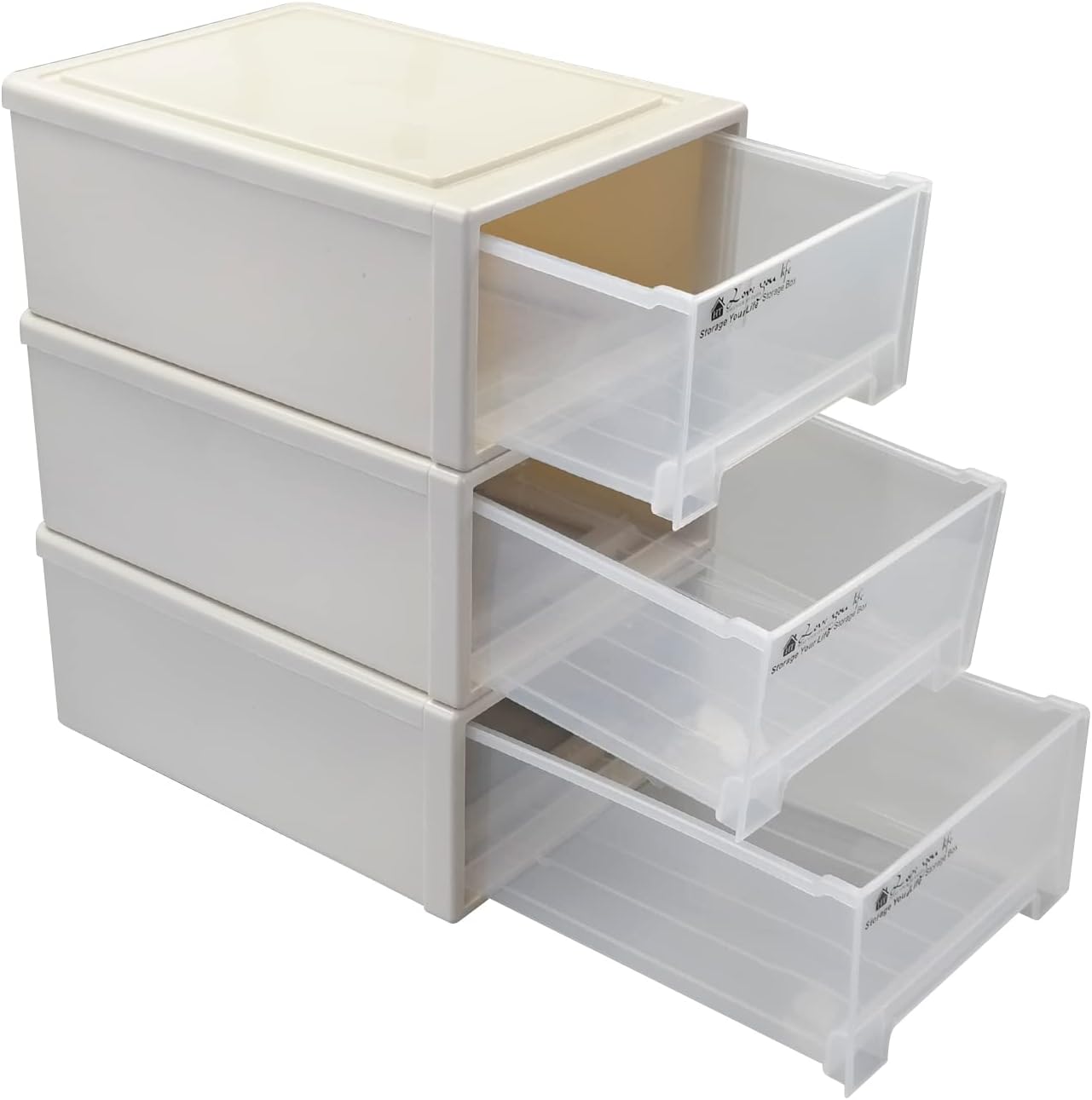 Amazon.com: Jnktka 17.8 Quart Desktop Stackable Storage Drawers, 2 Pack ...