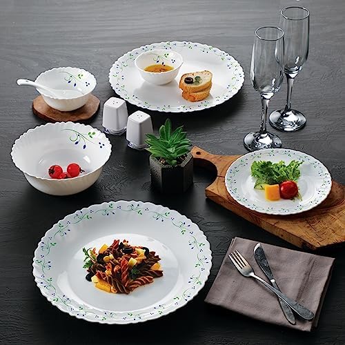 Amazon.com | Cello Opalware Dazzle Series Tropical Lagoon Dinner Set ...