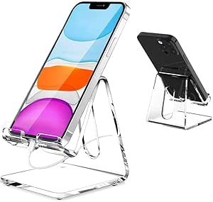 Acrylic Cell Phone Stand,Desk Acrylic Clear Mobile Phone Holder with ...