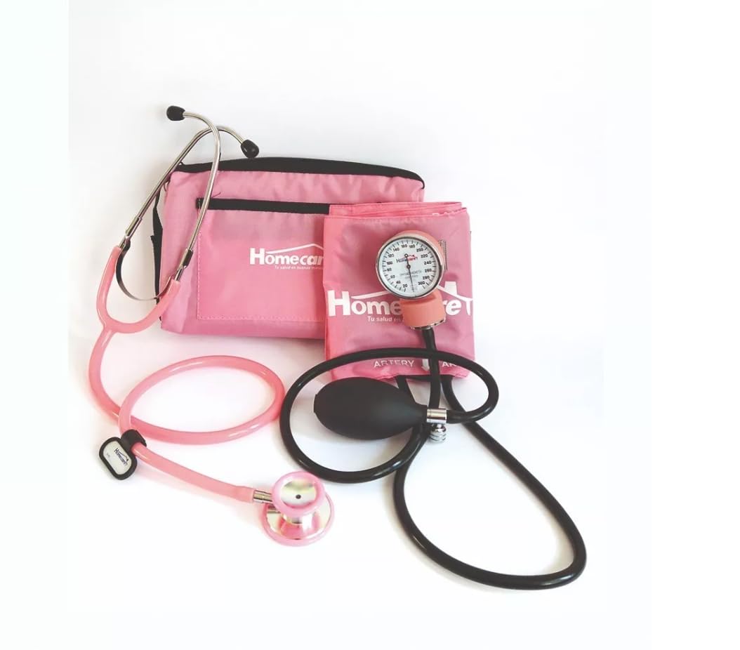Homecare | Kit Baumanómetro Con Estetoscopio Dúplex Rosa + REGALO SALUD 360 : Amazon.com.mx ...