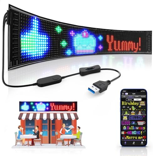 Amazon.com: Tnuxey Huge Bright Scrolling LED Advertising Sign, 27''x5 ...