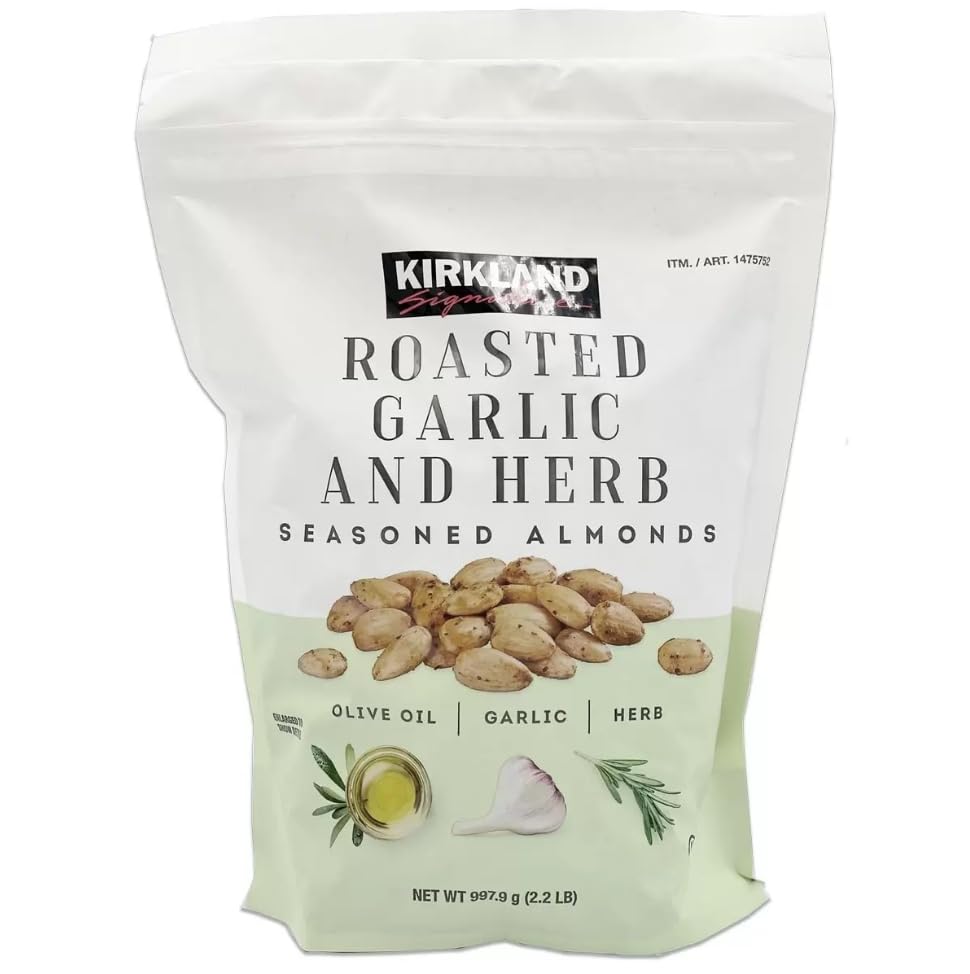 Kirkland Signature - Almendras sazonadas con ajo asado y hierbas, 2.2 ...