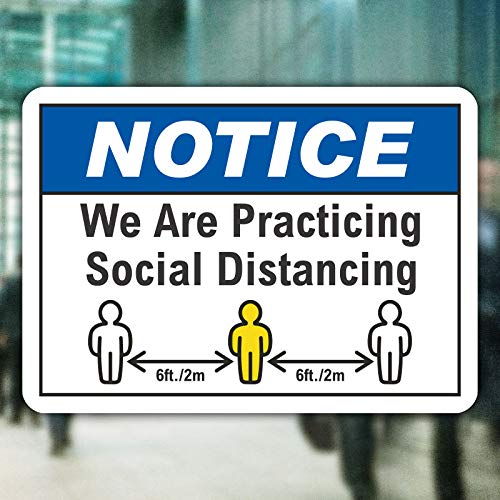 INSHOPFITTING WE ARE PRACTICING SOCIAL DISTANCING area sign board ...