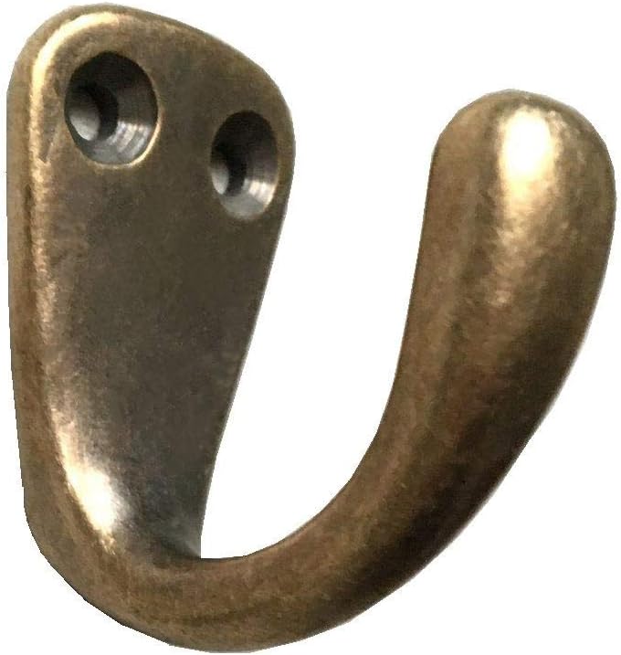 Amazon.com: Small Brass Hook Tiny Brass Wall Hook Coat Hanger Antique ...