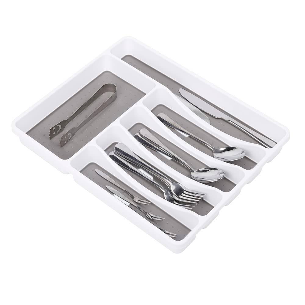 FOREVERIE Large Kitchen Cutlery Tray Organiser for Fork, Spoon ...