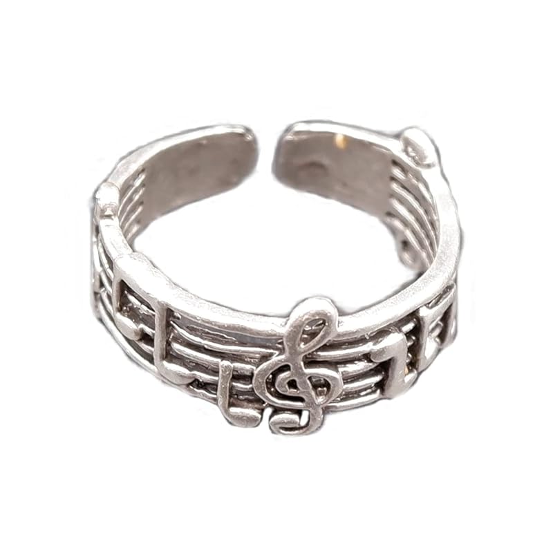 Amazon.com: MUSIC BAND RING - Treble Clef Ring • Statement Ring ...