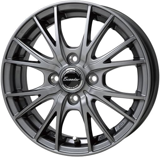 Amazon | 【ホイールのみ 4本セット】Exceeder E05 2 (エクシーダー) ダークシルバー 14インチ (5.5J+45 ...