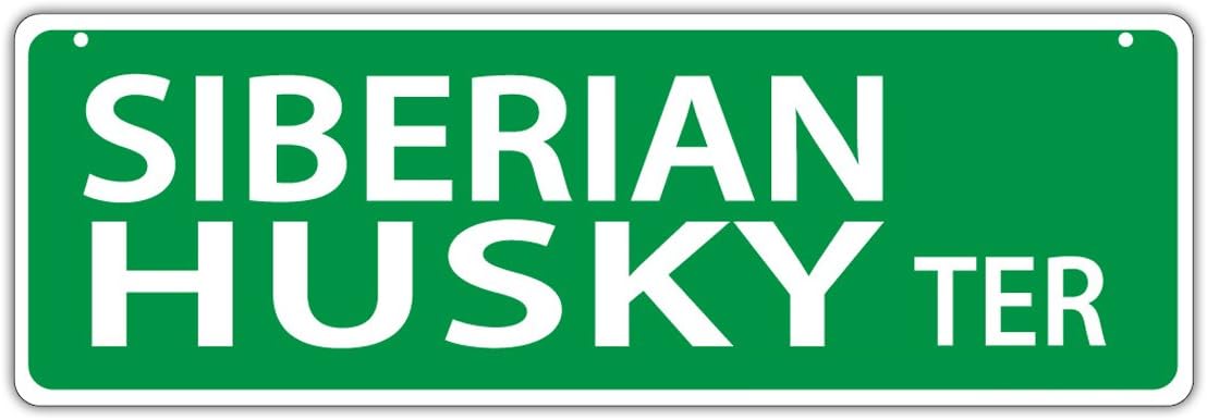 Amazon.com: Plastic Street Signs: SIBERIAN HUSKY TERRACE | Dogs, Gifts ...