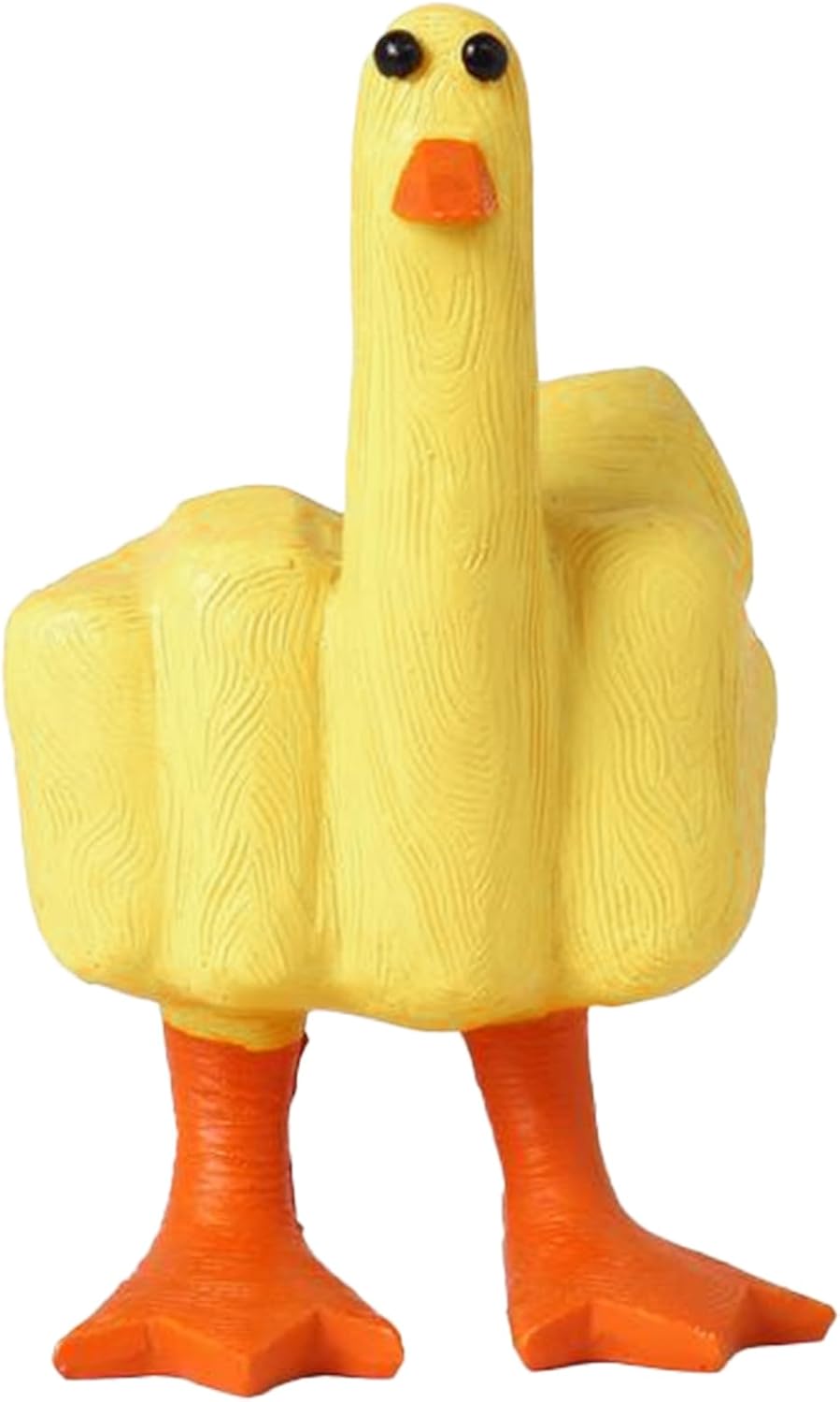 Amazon.com: hurifeng Funny Middle Finger Yellow Duck Resin Statue Desk ...