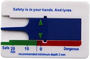 Amazon.com: TOOLSTAR Tire Depth Gauge 0-20mm 0.1mm Tyre Depth Ruler ...