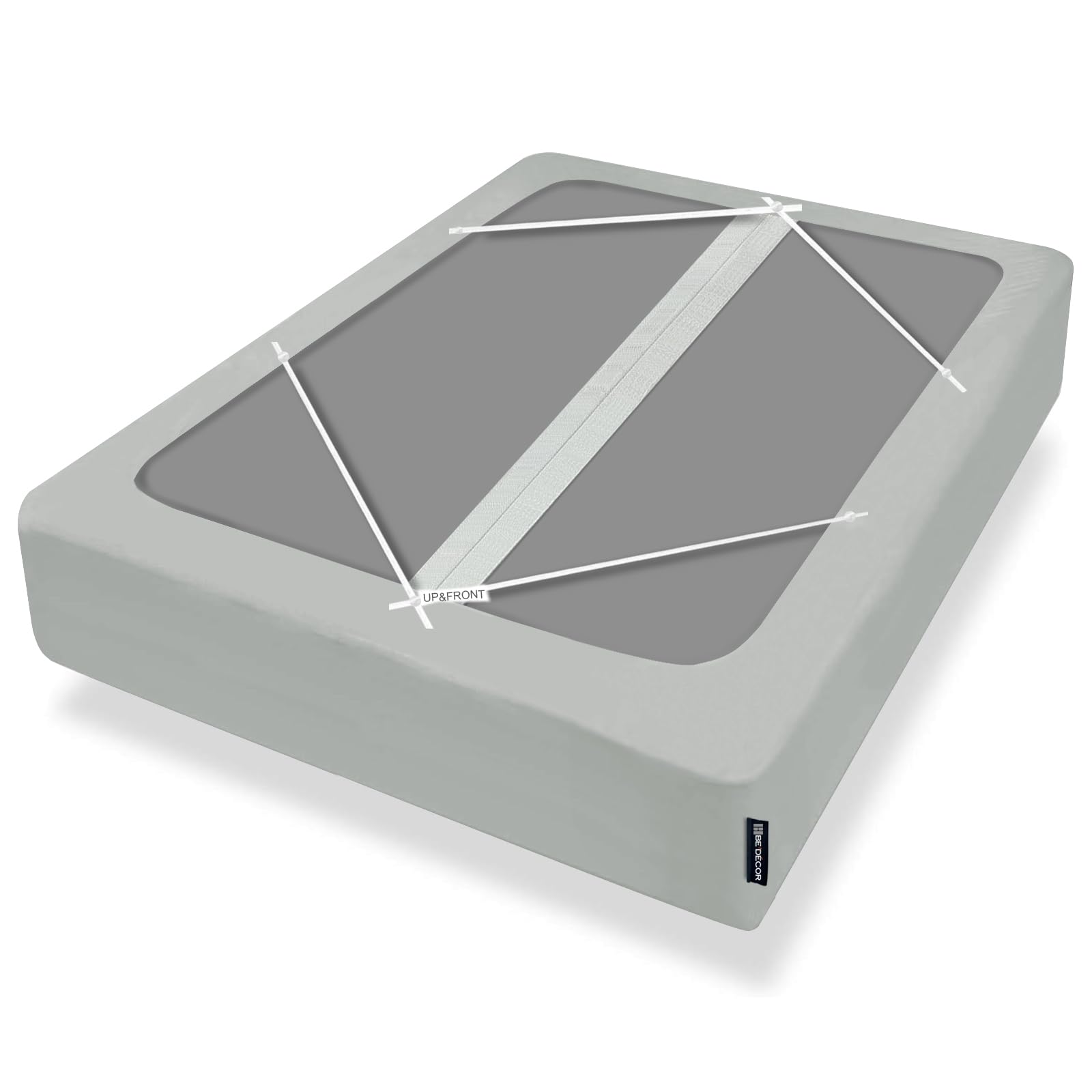 Amazon.com: Bedecor 4-9 Inches Split Box Spring Cover King Size Light ...