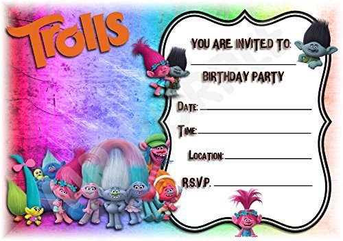 Trolls Printable Party Invitations TROLLS BAND TOGETHER BIRTHDAY