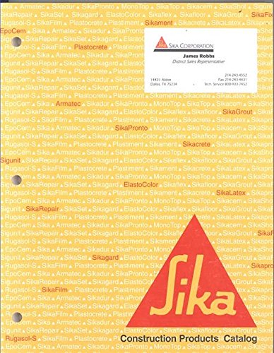 Sika Construction Products Catalog 1995: Sika Corporation: Amazon.com ...